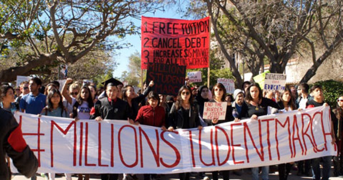 UCSB Joins Million Student March - The Santa Barbara Independent