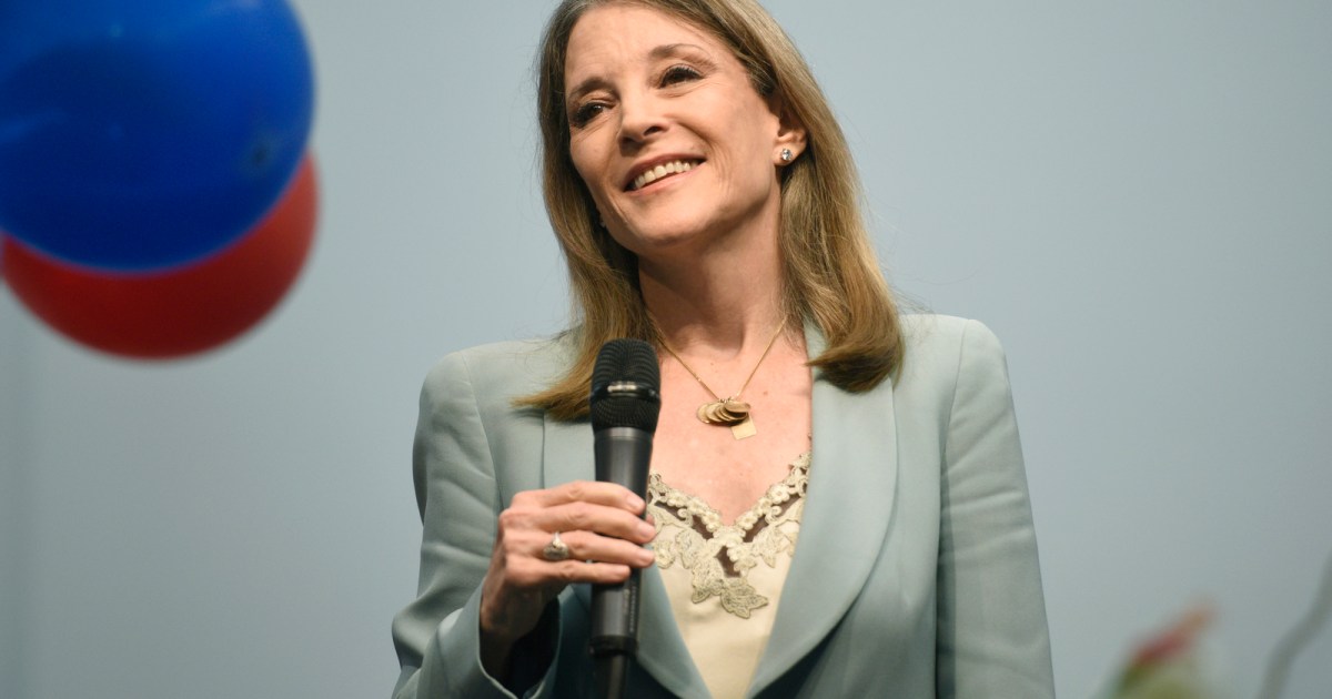 Marianne Williamson Spreads Campaign Message of Peace, Love, and ...