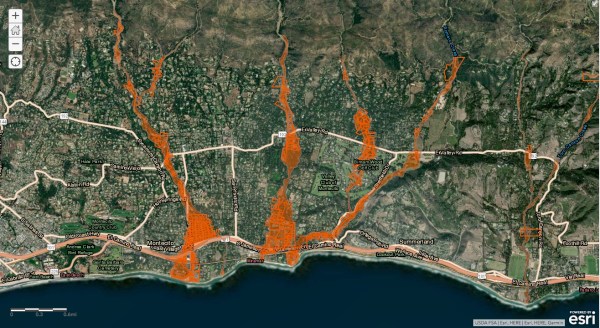County Releases New Debris Flow Map for Montecito - The Santa Barbara ...