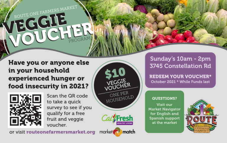 Route One Farmers Market Launches “Veggie Voucher” Program for the ...
