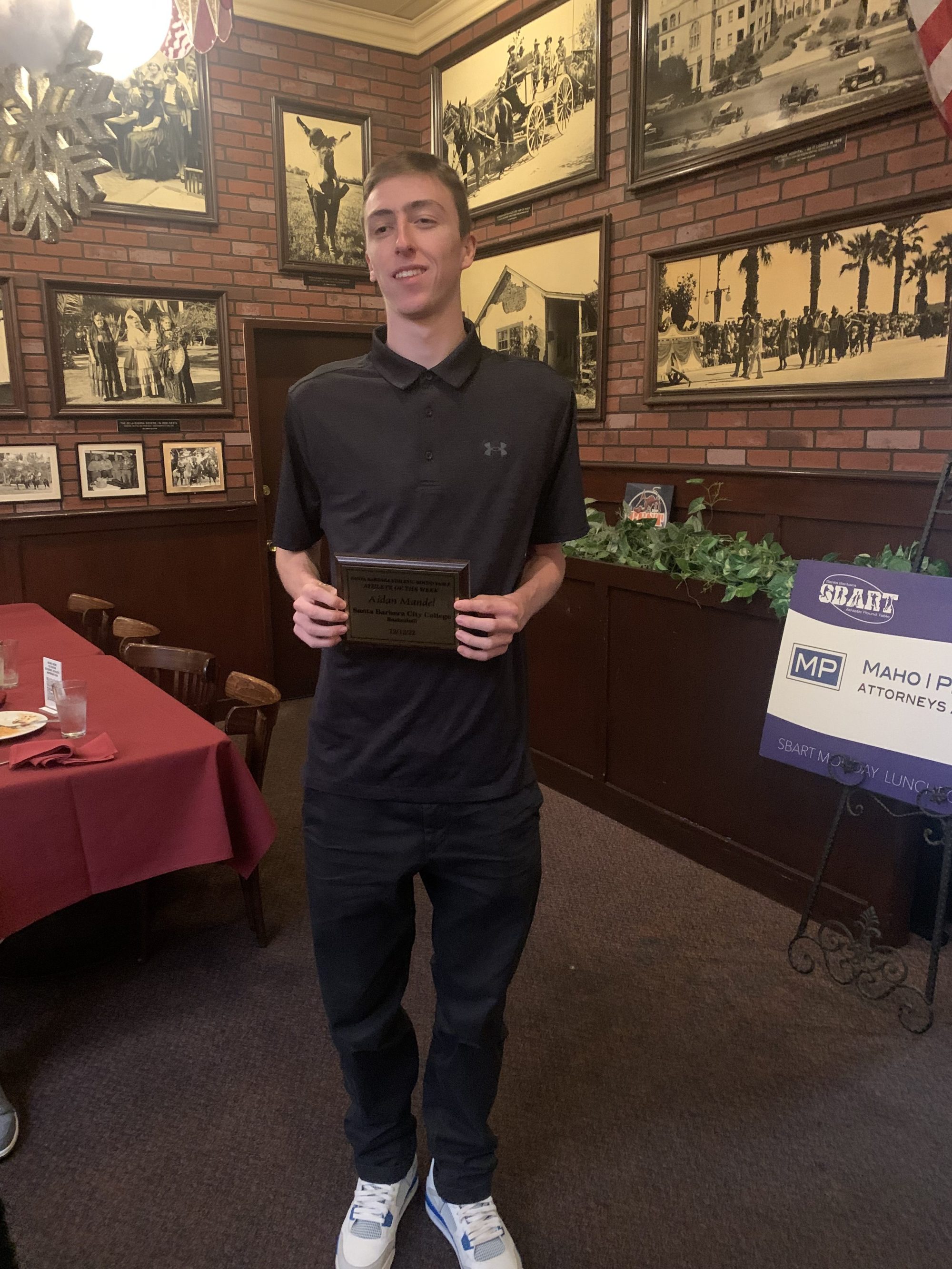 SBART Press Luncheon: Pepper Marks and Aidan Mandel Receive Athlete of ...