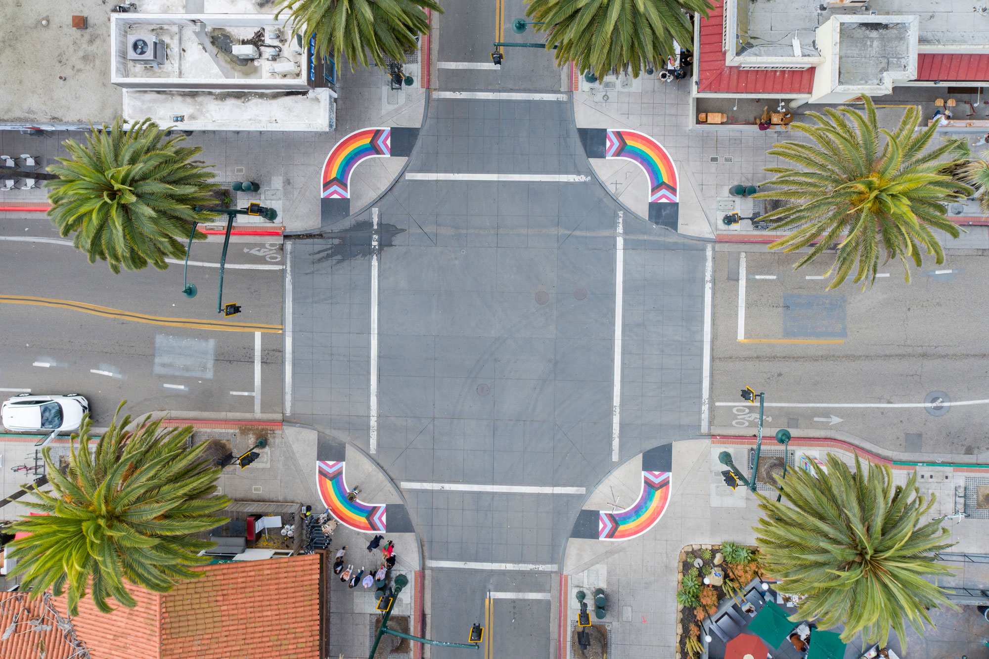 Isla Vista Sidewalks Painted with Progress Pride Flags - The Santa ...
