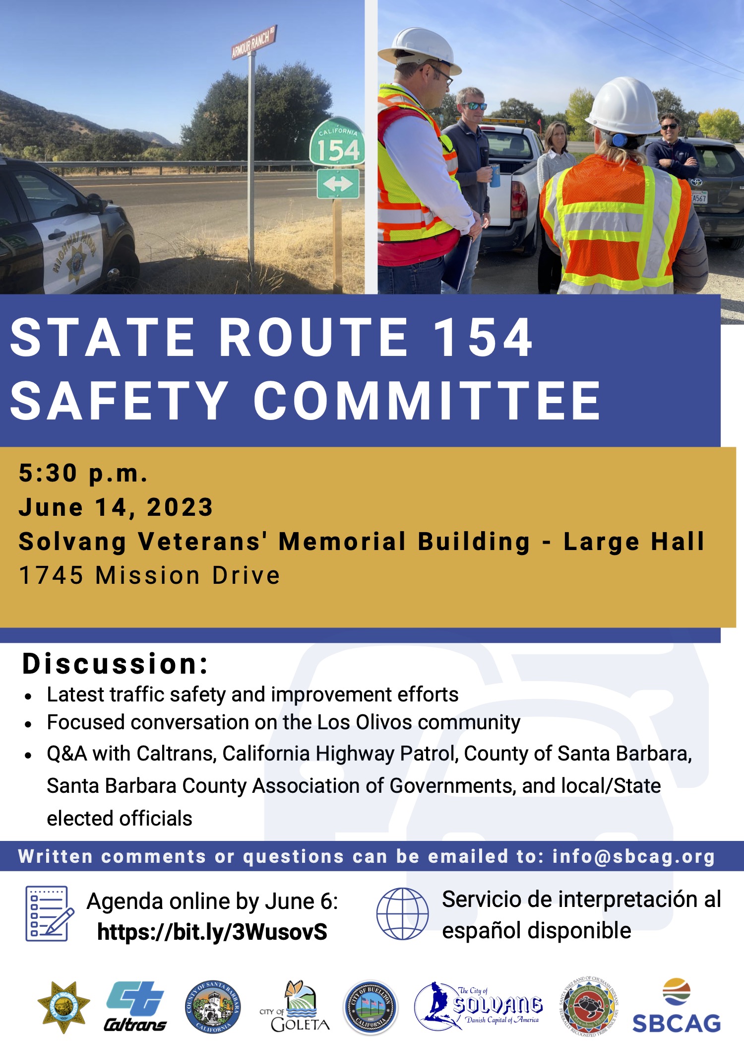 State Route 154 Safety Committee Scheduled to Meet in Solvang on June ...