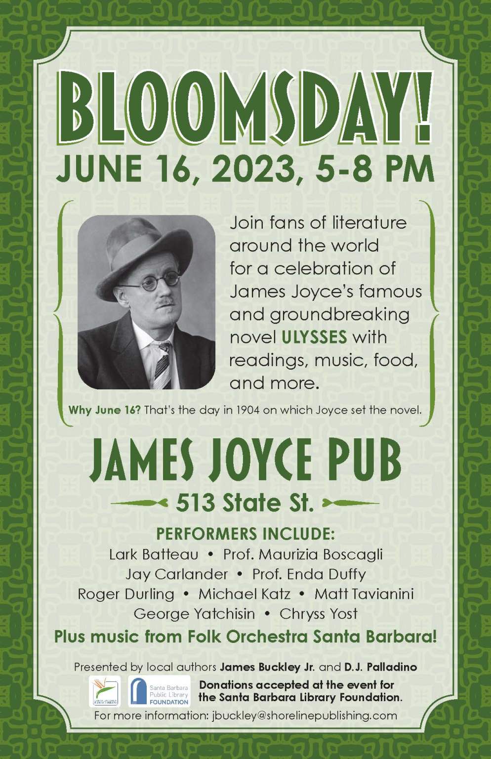 Bloomsday Is Blooming Once Again - The Santa Barbara Independent