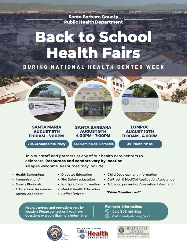 Back to School Health Fair Events - The Santa Barbara Independent