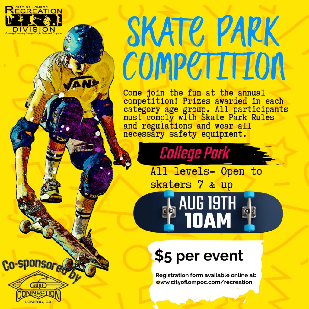 Lompoc Parks & Recreation Division To Host Skateboard Competition - The Santa Barbara Independent