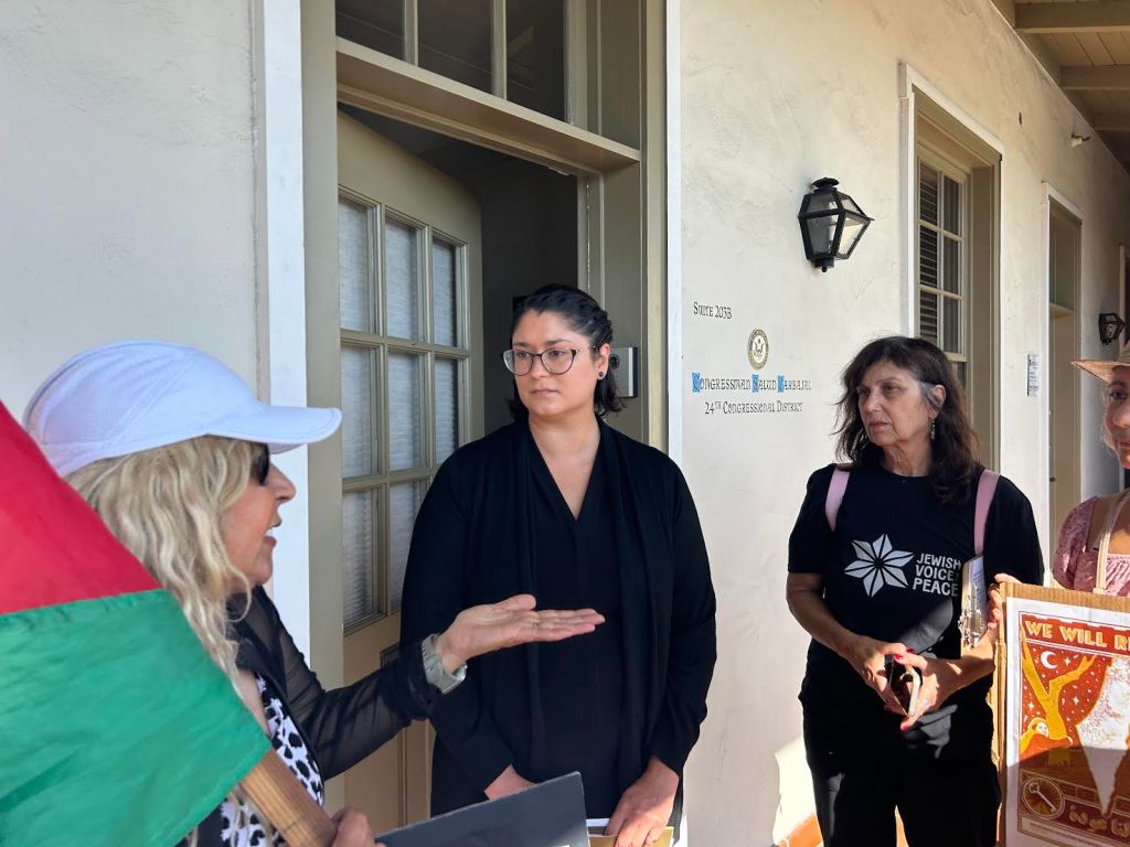 Pro-Palestinian Activists Demonstrate at Rep. Carbajal’s Santa Barbara ...