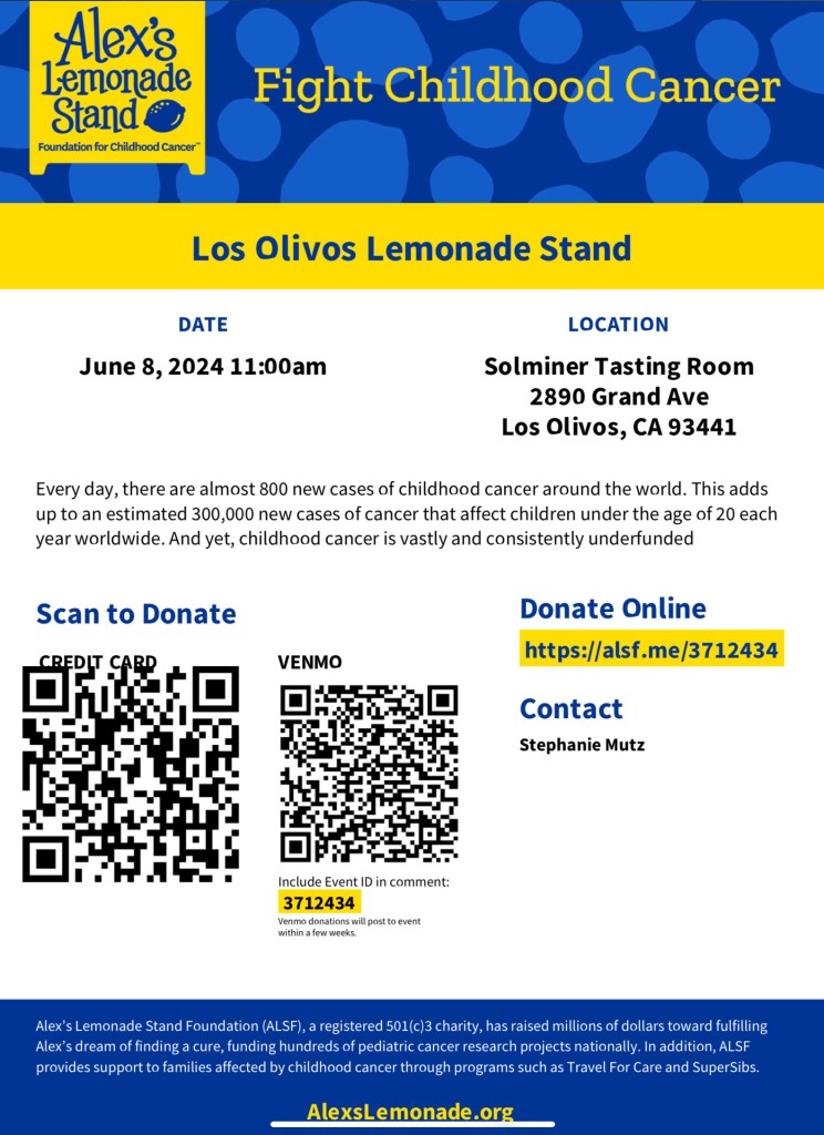 Alex’s Lemonade Stand Comes to Los Olivos - The Santa Barbara Independent