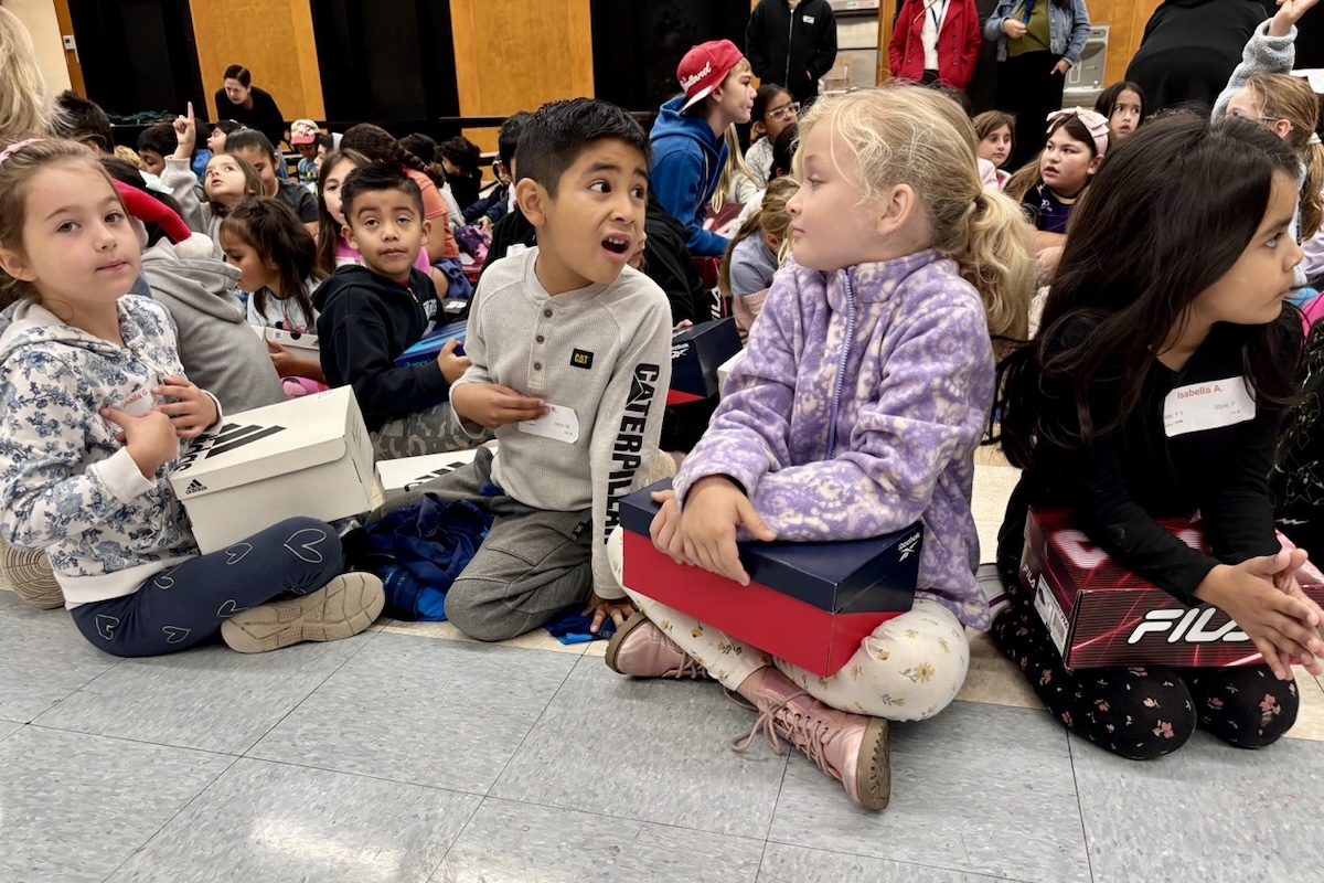 All Students at Monroe Elementary Receive Free Shoes - The Santa ...