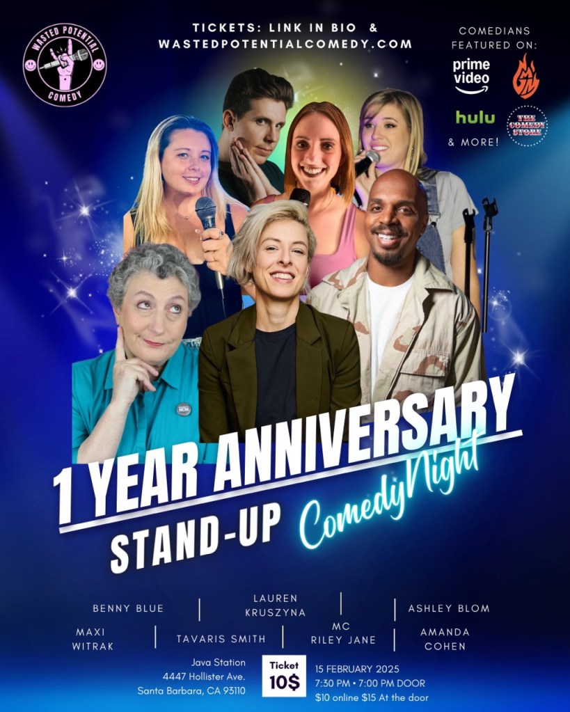 Wasted Potential Comedy Celebrates an Anniversary of Laughter in Santa ...