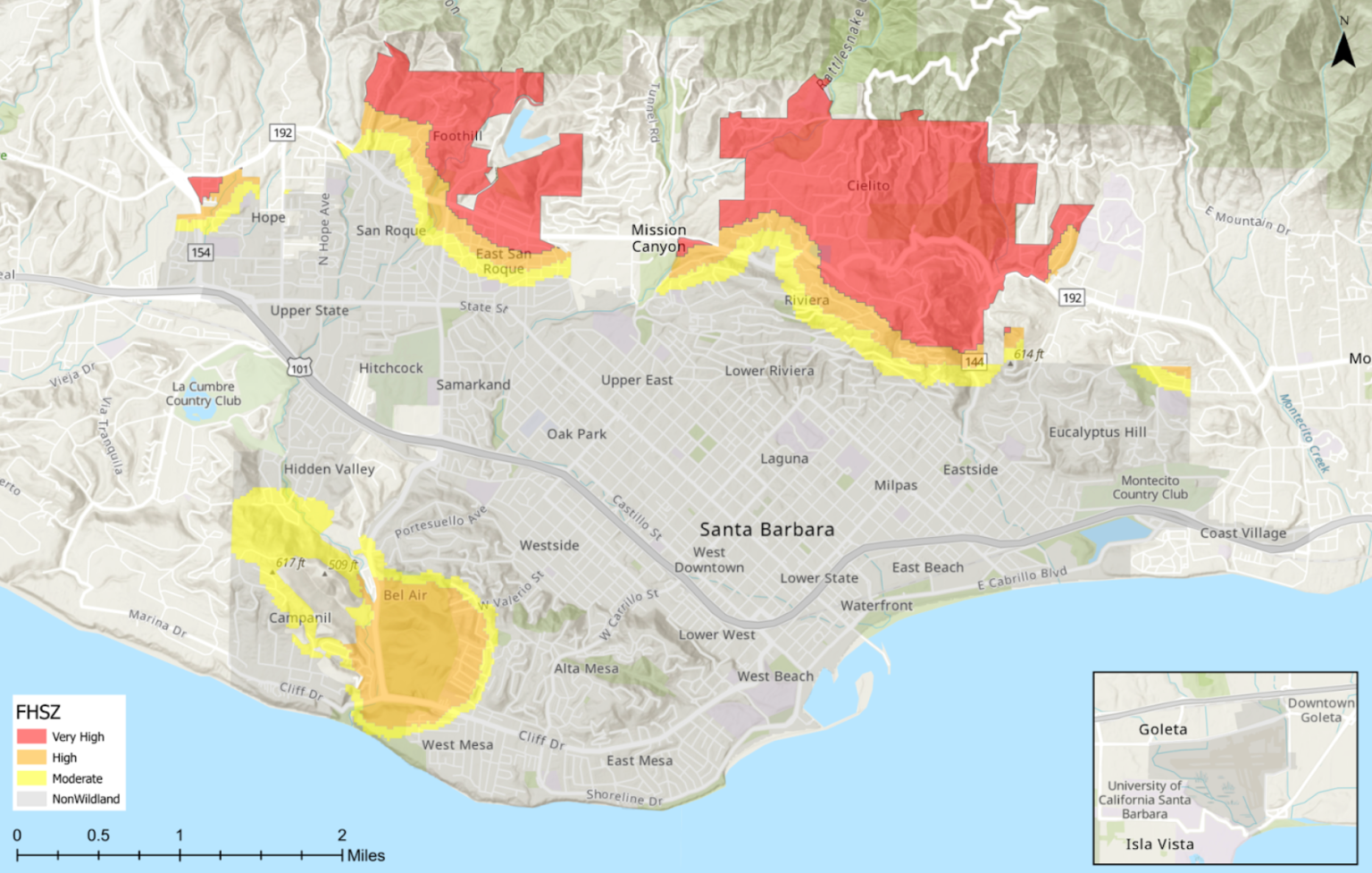 New Map Showing Greatest Santa Barbara County Fire Hazards - The Santa ...
