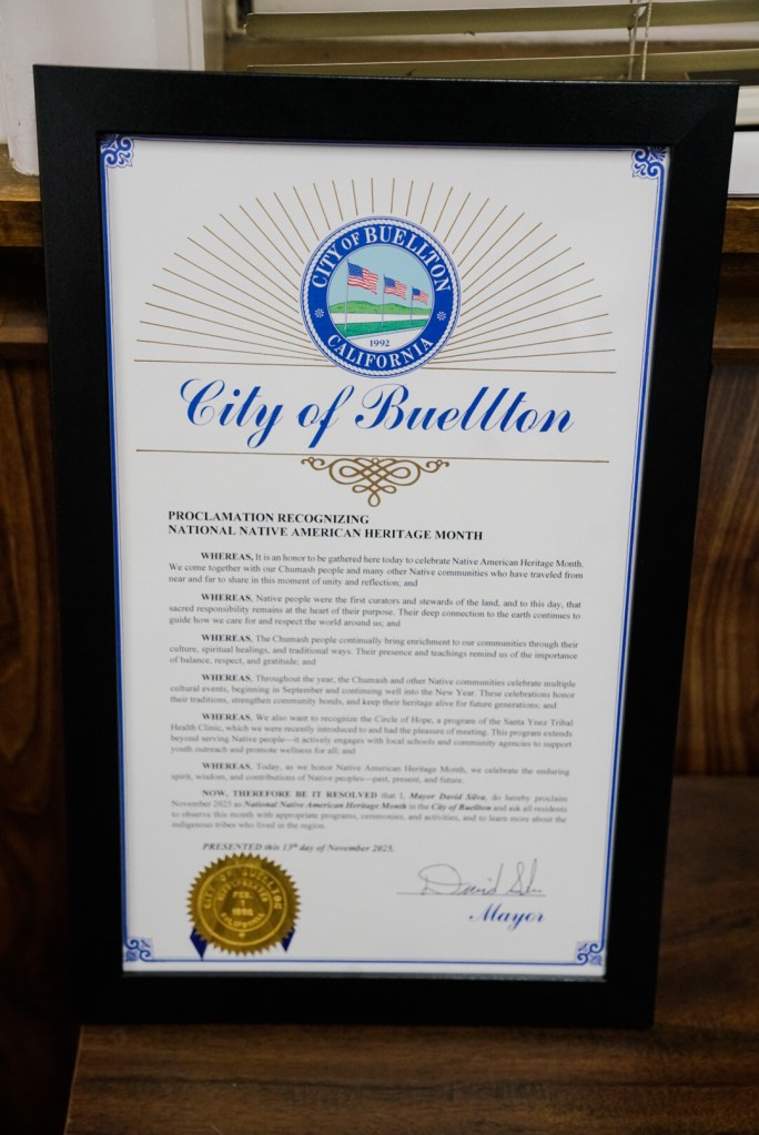 Santa Ynez Chumash Honored by City of Buellton with Proclamation ...