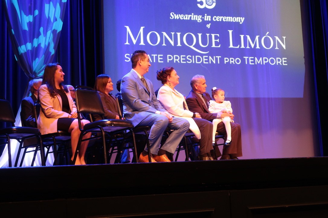 Monique Limón Sworn In as California Senate Leader by Kamala Harris in ...