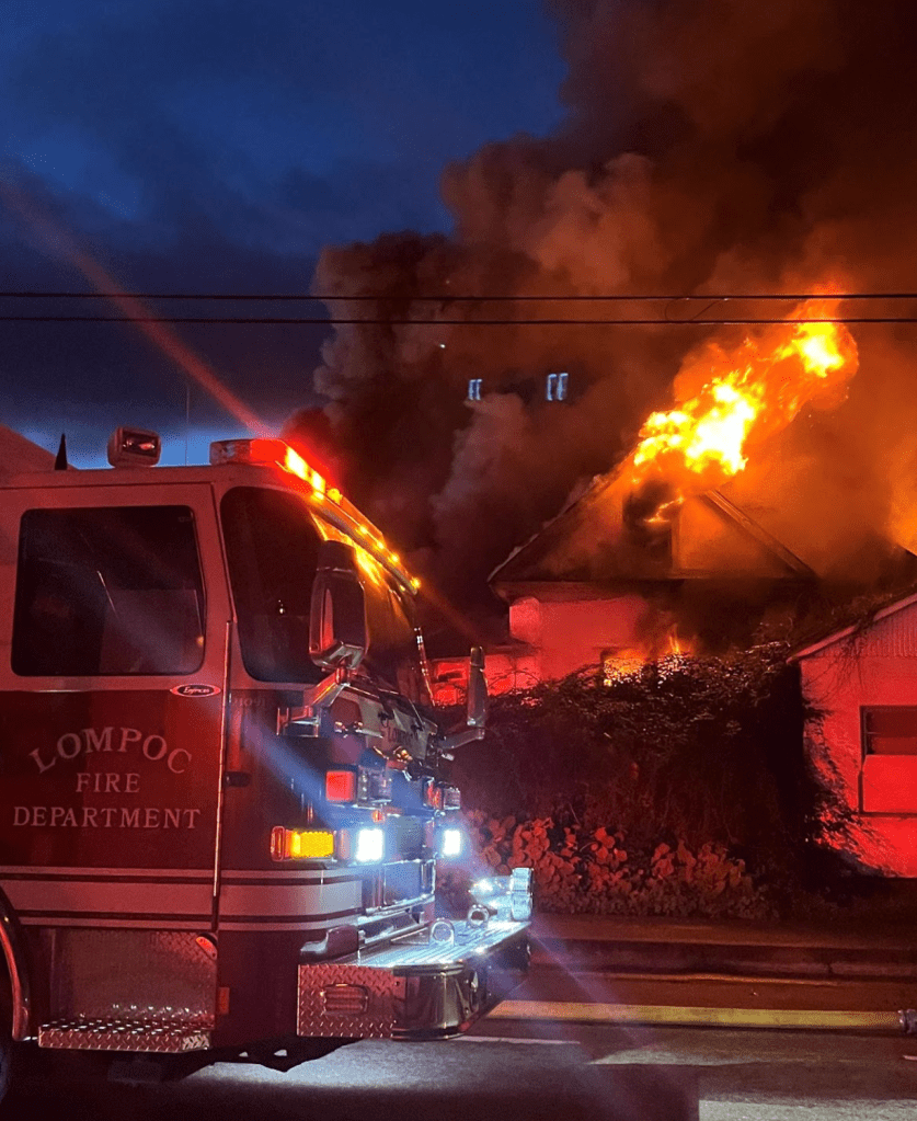 Boarded-Up House Burns in Early-Morning Lompoc Fire - The Santa Barbara ...