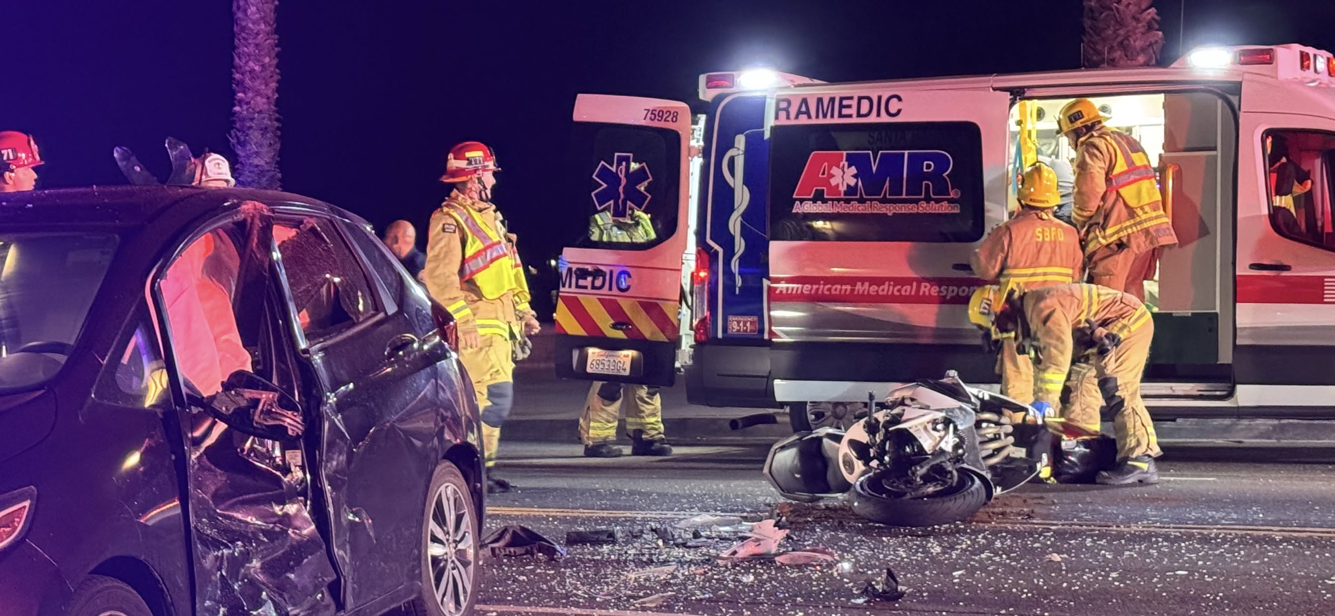 Two Hospitalized after Car and Motorcycle Crash on Cabrillo Boulevard ...